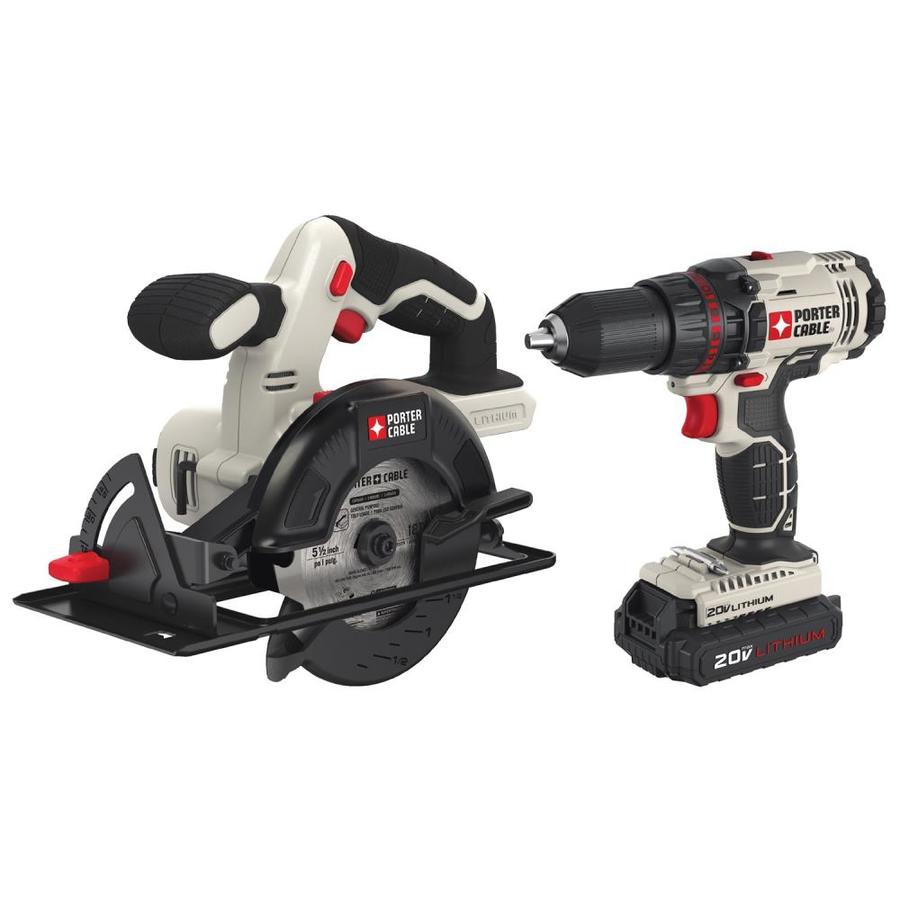 PORTER-CABLE 2-Tool 20-Volt Max Power Tool Combo Kit with Soft Case ...