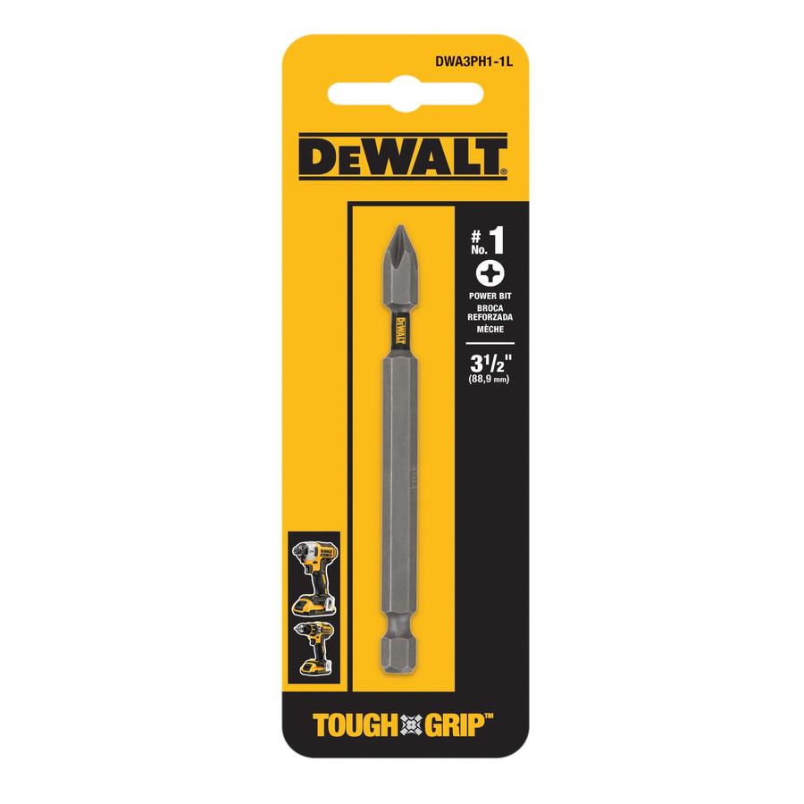 DEWALT Tough Grip 3-1/2-in #1 Phillips Shank Screwdriver Bit at Lowes.com