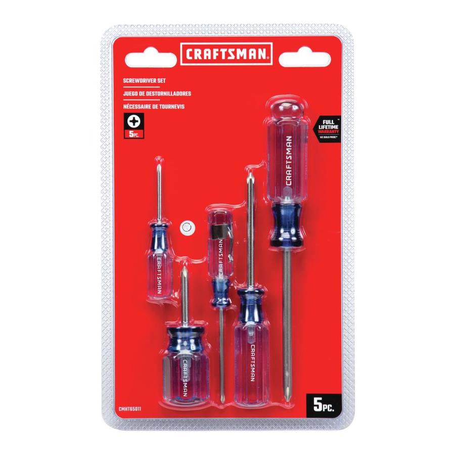 CRAFTSMAN 5-Piece Acetate Handle Screwdriver Set in the Screwdrivers ...