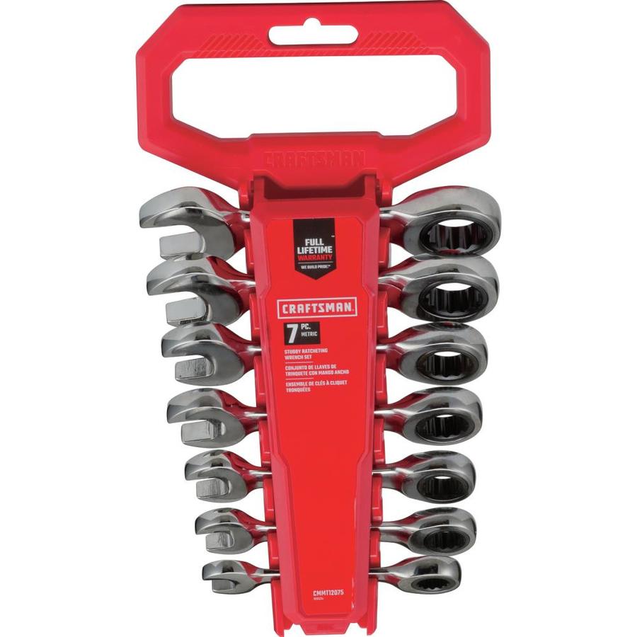 CRAFTSMAN 7-Piece 12-Point Metric Ratchet Wrench Set in the Ratchet ...