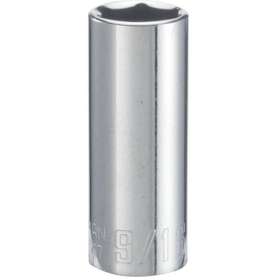 CRAFTSMAN Standard (SAE) 1/4-in Drive 6-point 9/16-in Deep Socket at ...