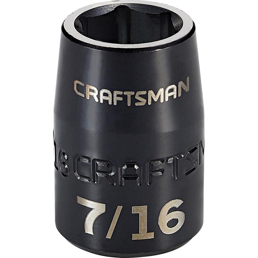 CRAFTSMAN Standard (SAE) 3/8-in Drive 7/16-in 6-point Impact Socket in ...