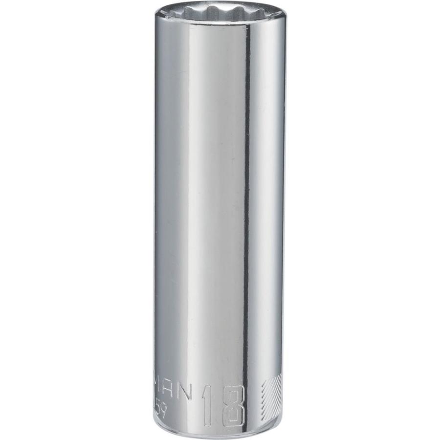 CRAFTSMAN Metric 1/2-in Drive 12-point 18mm Deep Socket at Lowes.com