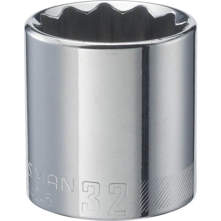 CRAFTSMAN Metric 1/2-in Drive 12-point 32mm Shallow Socket at Lowes.com