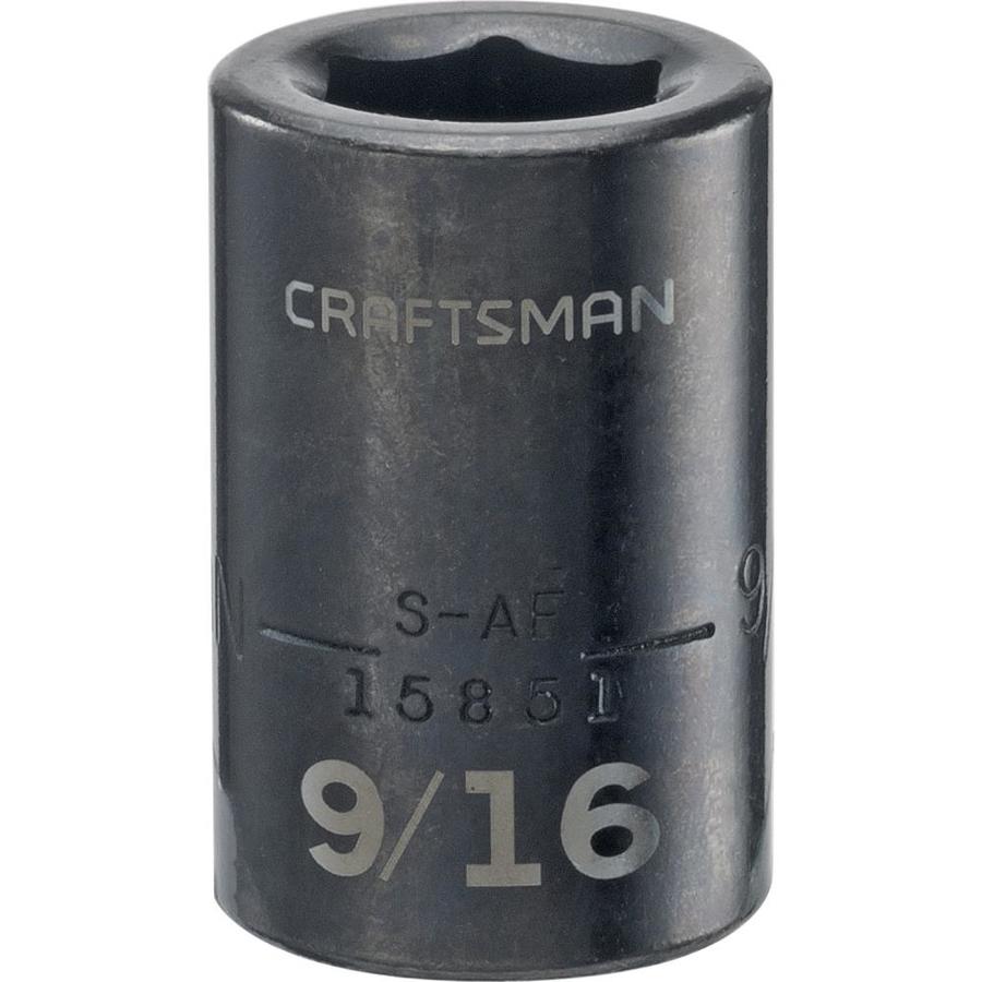 CRAFTSMAN Standard (SAE) 1/2-in Drive 9/16-in 6-point Impact Socket in ...