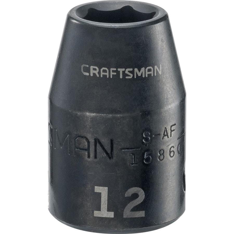 CRAFTSMAN Metric 1/2-in Drive 12mm 6-point Impact Socket in the Impact ...