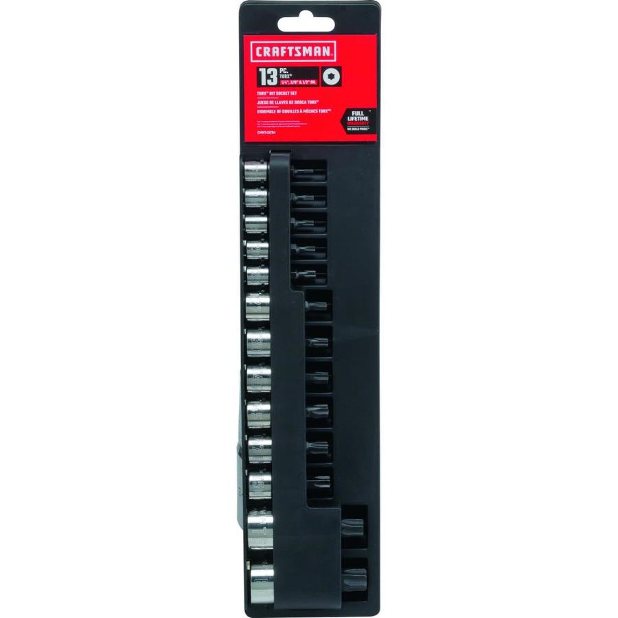 CRAFTSMAN 13-Piece Set Drive Torx Bit Torx Driver Socket Set in the ...