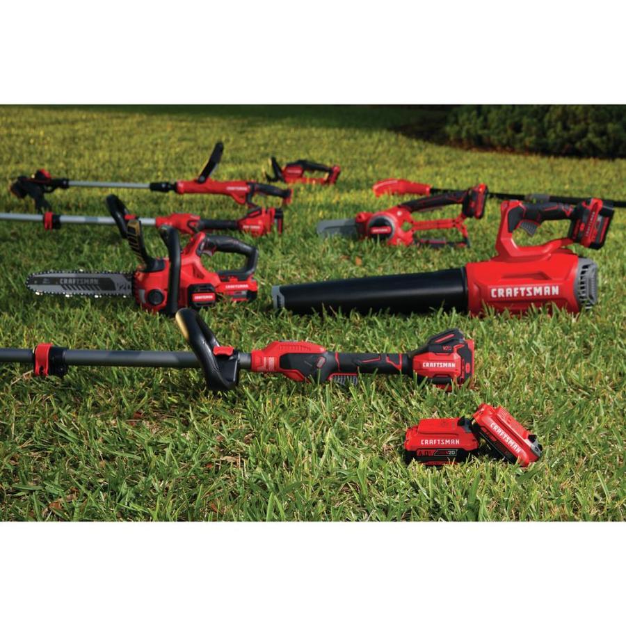 CRAFTSMAN V20 20-Volt Max 13-in Straight Cordless String Trimmer with ...