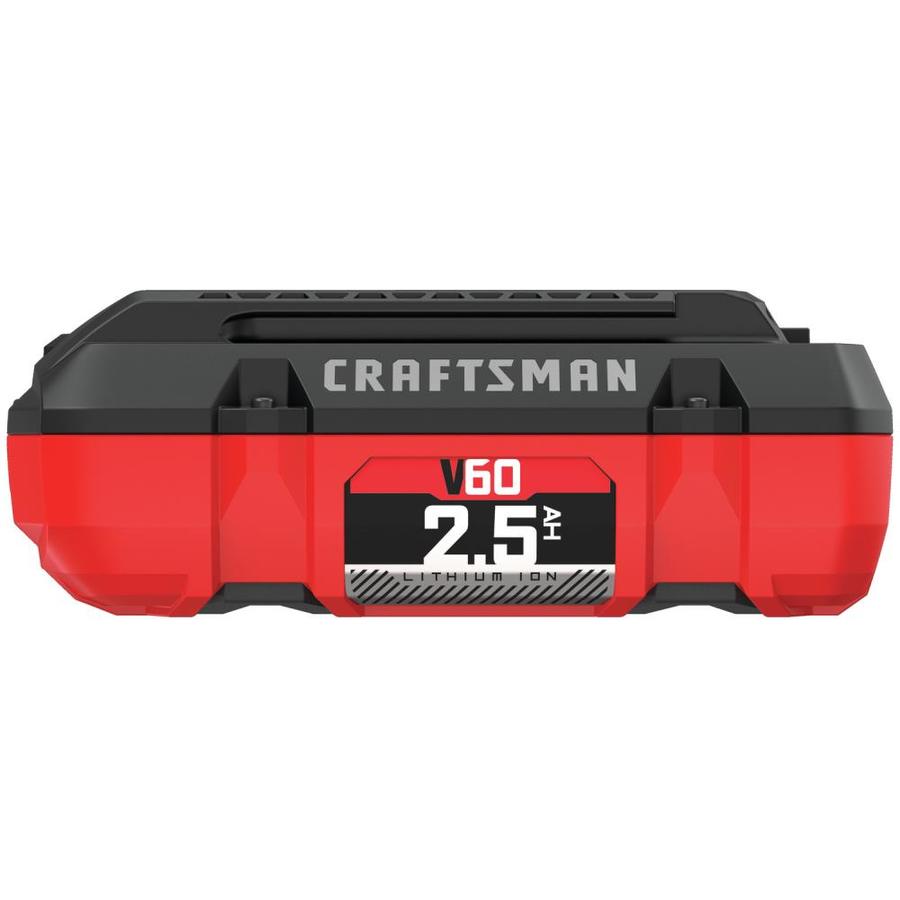 CRAFTSMAN 60-Volt Max 2.5 Ah Rechargeable Lithium Ion (Li-Ion) Cordless ...