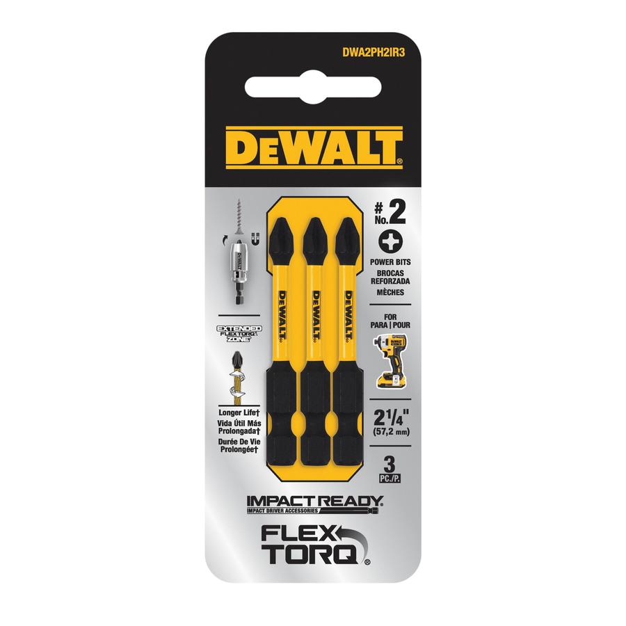 DEWALT DW FT 2-in PH #2 IR Bits 3-CT in the Impact Driver Bits ...