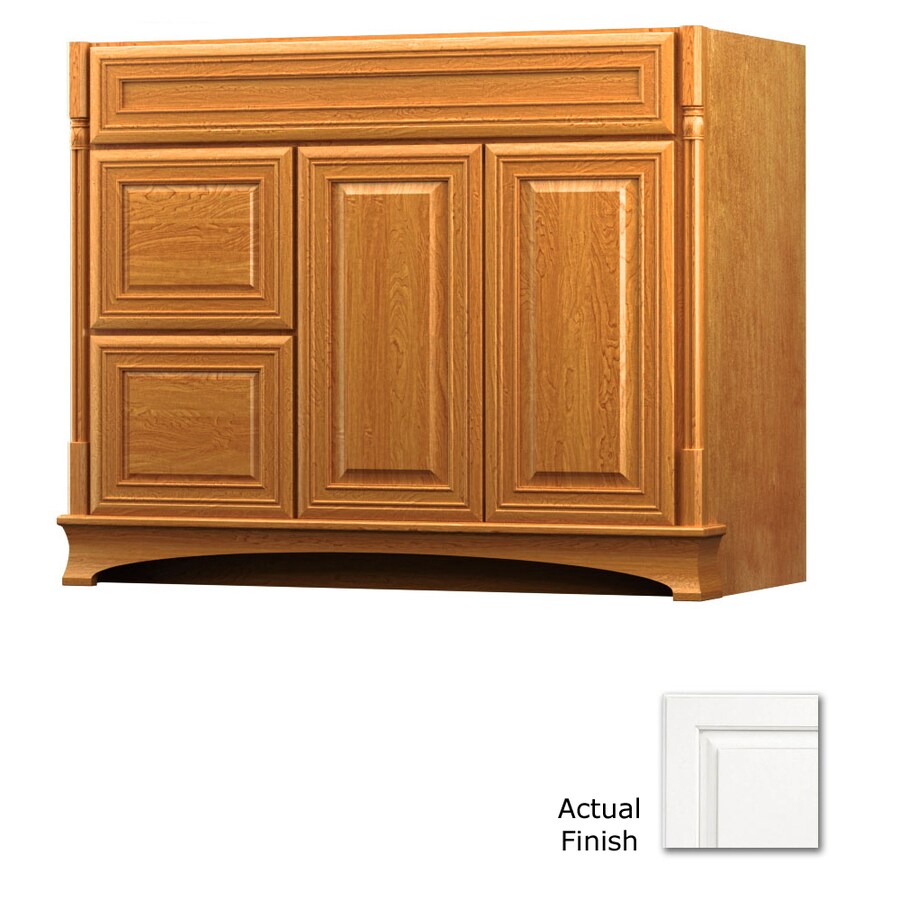 KraftMaid Chambord Bartlett 42-in Dove White Bathroom Vanity Base ...