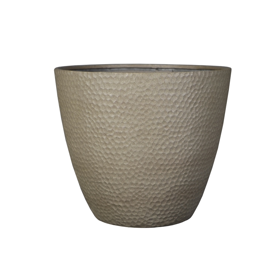 allen + roth 15.16-in x 13.94-in Sand Resin Planter in the Pots ...