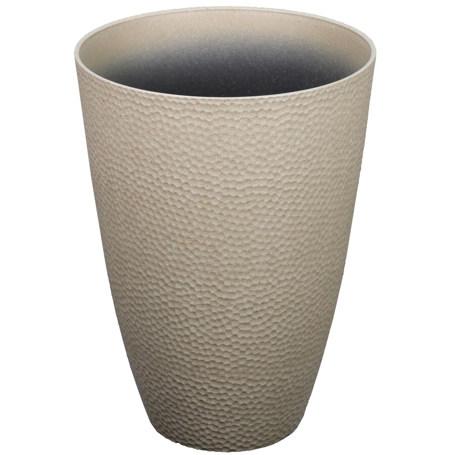allen + roth 15.24-in x 22.01-in Sand Resin Planter in the Pots ...