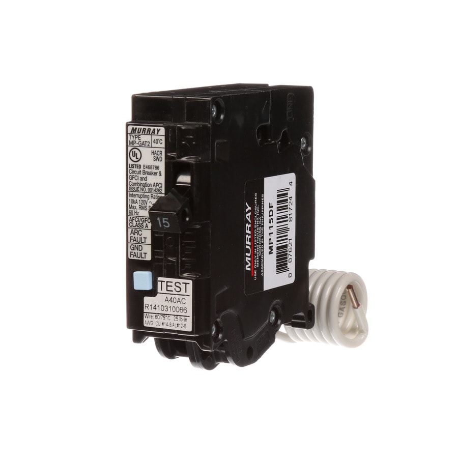 Murray QF 15-Amp 1-Pole Dual Function AFCI/GFCI Circuit Breaker in the ...