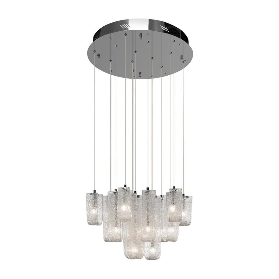 Elan Zanne Chrome Multi-Light Modern/Contemporary Crackled Glass ... Elan Zanne Chrome Multi-Light Modern/Contemporary Crackled Glass ...