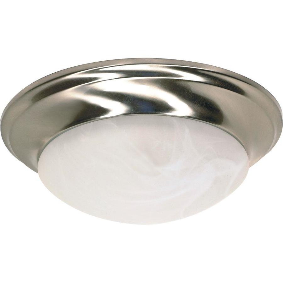 11.5-in Brushed Nickel Transitional Incandescent Flush Mount Light at ...