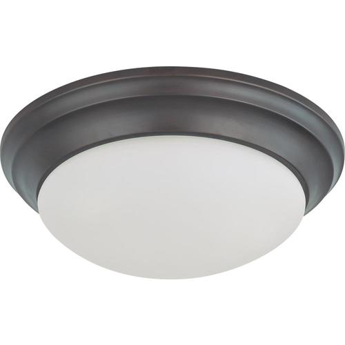 14-in Mahogany Bronze Modern/Contemporary Integrated LED Flush Mount ...