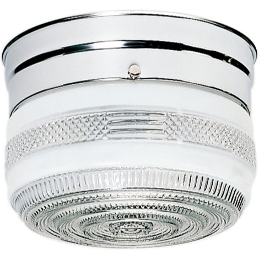 6-in Polished Chrome Traditional Incandescent Flush Mount Light at ...