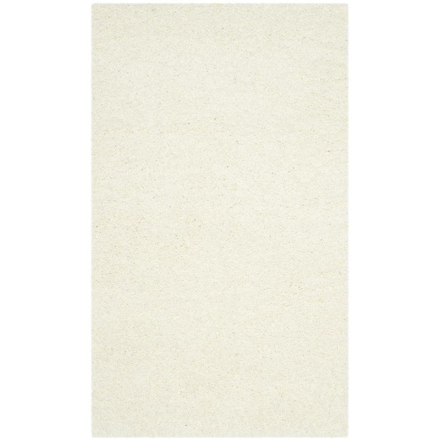 Safavieh Laguna Shag Ivory Rectangular Indoor Machine-Made Throw Rug ...