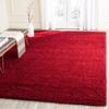 Safavieh Laguna Shag Red Rectangular Indoor Machine-Made Throw Rug ...
