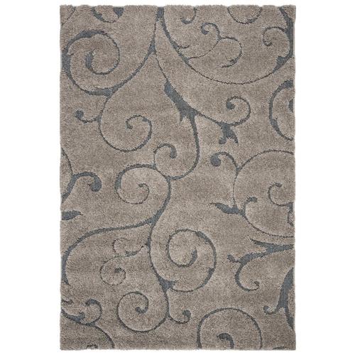 Safavieh Florida Scroll Shag 5 x 8 Gray/Light Blue Indoor Floral ...
