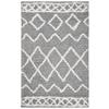 Safavieh Equinox Shag Monika Gray/Cream Rectangular Indoor Handcrafted ...