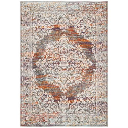 Safavieh Madison Kirk Light Gray/Rust Rectangular Indoor Machine-Made ...