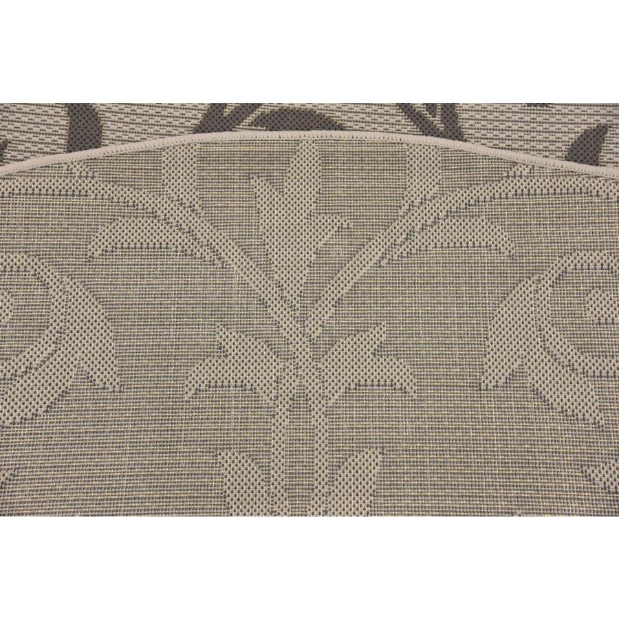 Unique Loom Victorian Outdoor 6 x 6 Gray/Light Gray Round Indoor ...