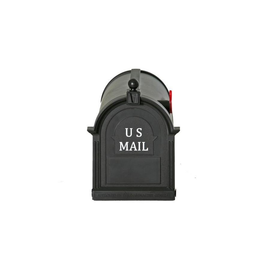 Postal Pro 9-in x 11-in Plastic Black Post Mount Mailbox in the ...