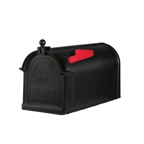 Postal Pro 9-in x 11-in Plastic Black Post Mount Mailbox at Lowes.com