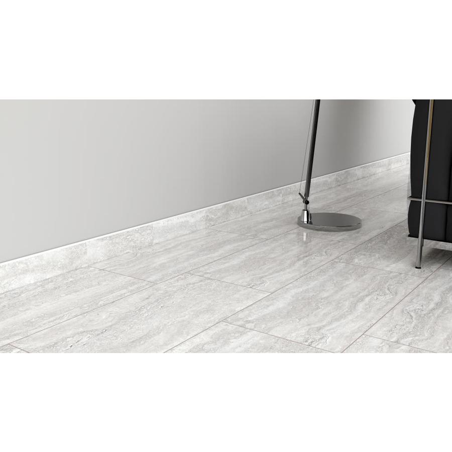 Style Selections Torin Gray 3-in x 12-in Polished Porcelain Marble Look ...