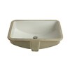 AquaSource White Undermount Rectangular Bathroom Sink with Overflow ...