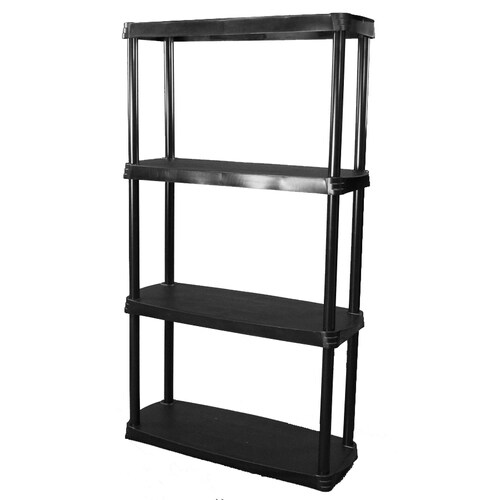 Blue Hawk 14-in D x 24-in W x 45-in H 4-Tier Plastic Utility Shelving ...