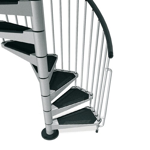 Arke Civik 47-in x 10-ft Gray Spiral Staircase Kit at Lowes.com