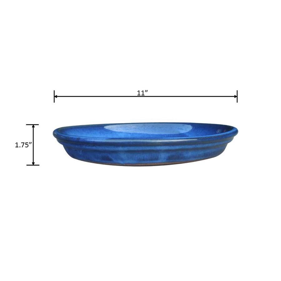 allen + roth 11-in Blue Ceramic Plant Saucer in the Plant Saucers ...