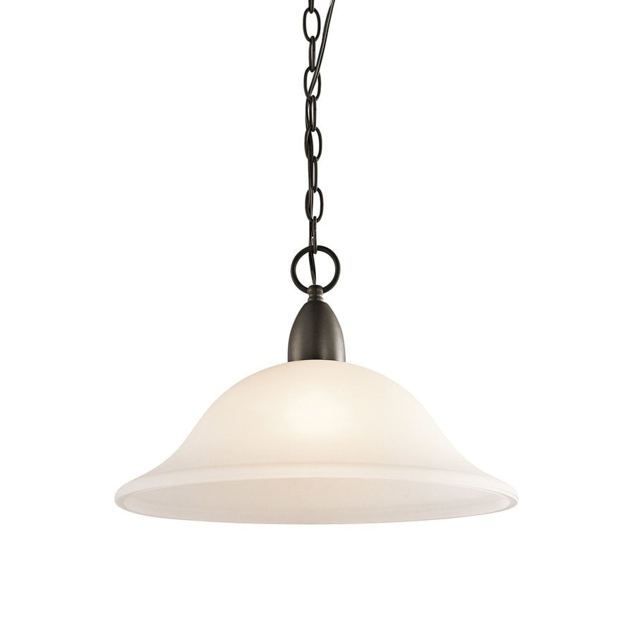 Kichler Nicholson Olde Bronze Transitional Etched Glass Bell Pendant in ...