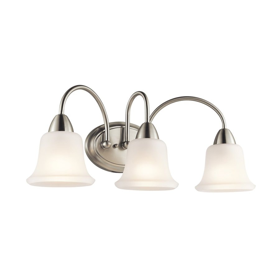 Kichler Nicholson 3-Light 24-in Brushed Nickel Bell Vanity Light at ...