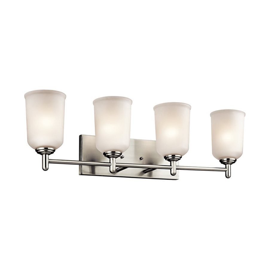 Kichler Shailene 4-Light 29.5-in Brushed Nickel Cylinder Vanity Light ...
