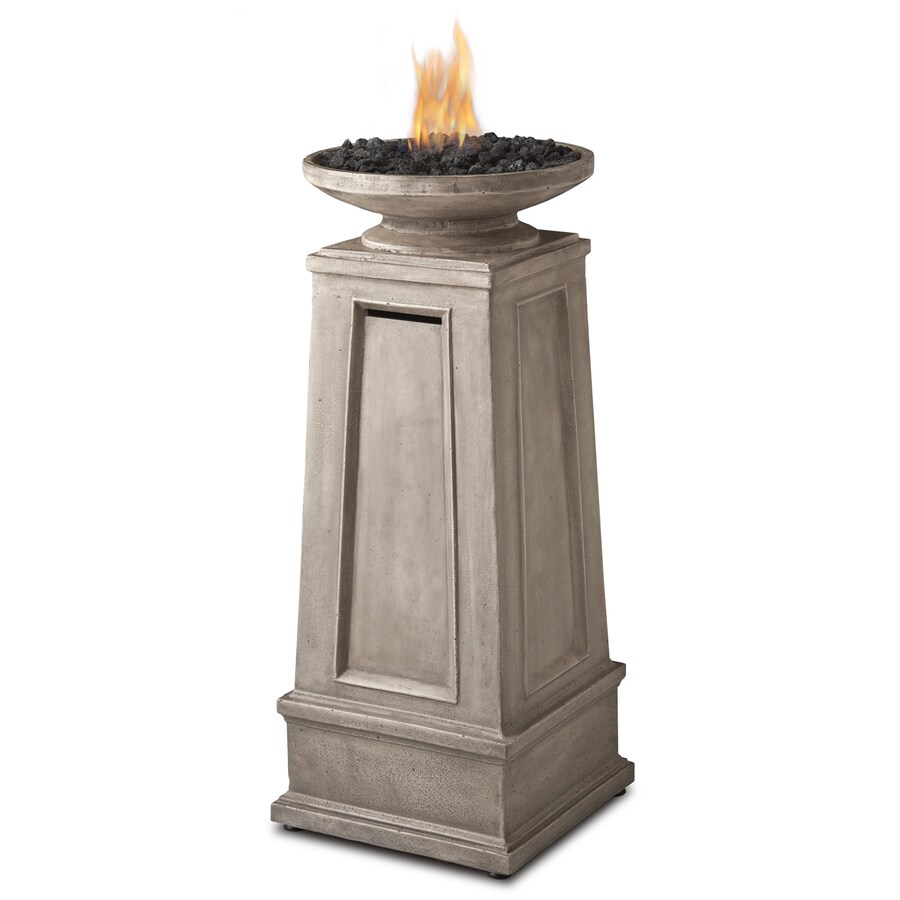 Real Flame 14.75-in W 10000-BTU Limestone Concrete Propane Gas Fire ...