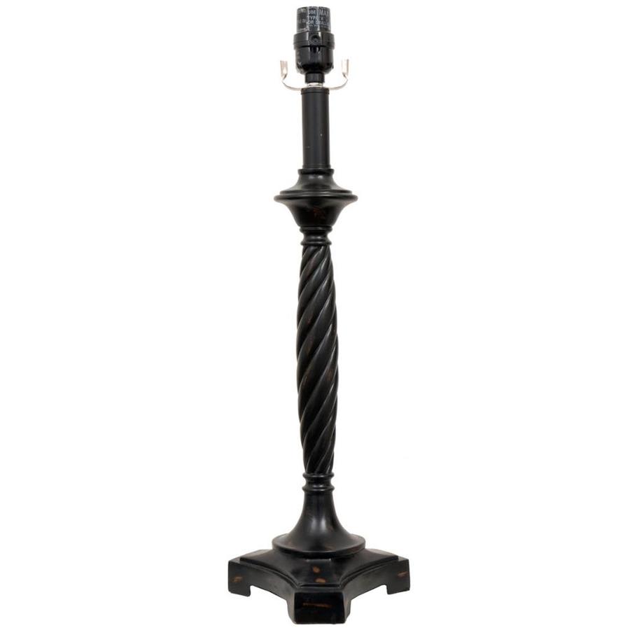 Shop allen + roth Black Lamp Base With Tan Linen Shade at Lowes.com