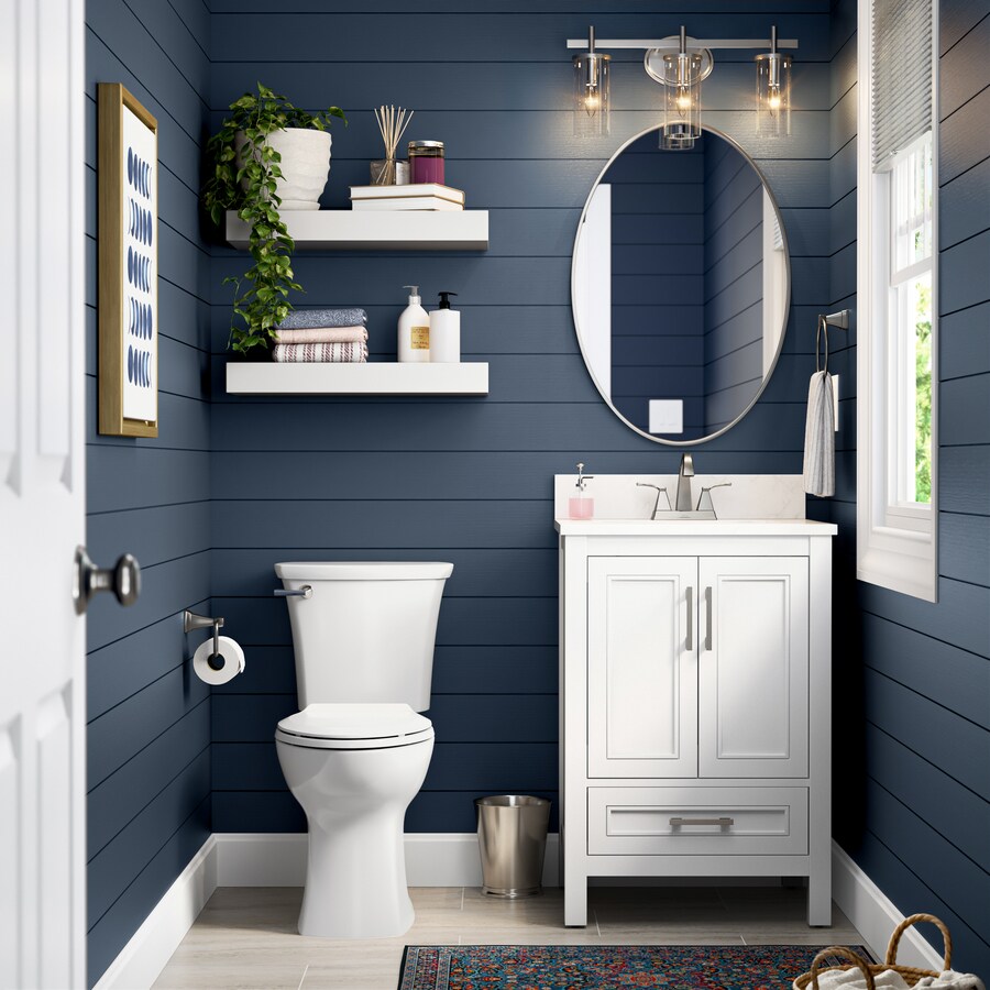 Shop allen + roth Crest Hill White Bathroom Collection at Lowes.com