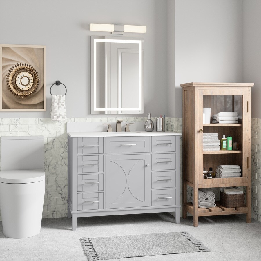 Shop allen + roth Alcova Gray 36-Inch Bathroom Vanity Collection at ...