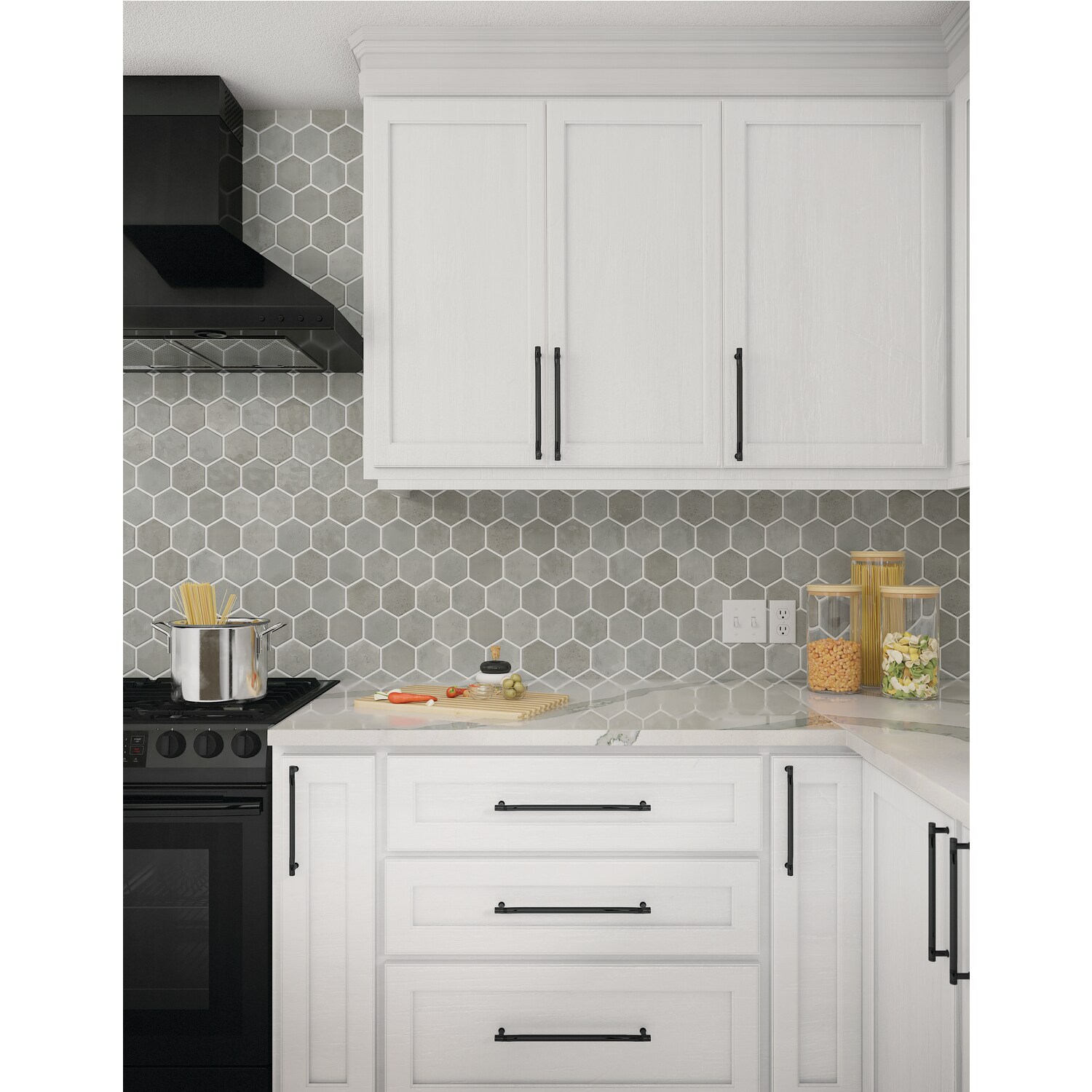 Daltile Mesmerist Charm 4-in x 4-in Glossy Ceramic Patterned Hexagon ...