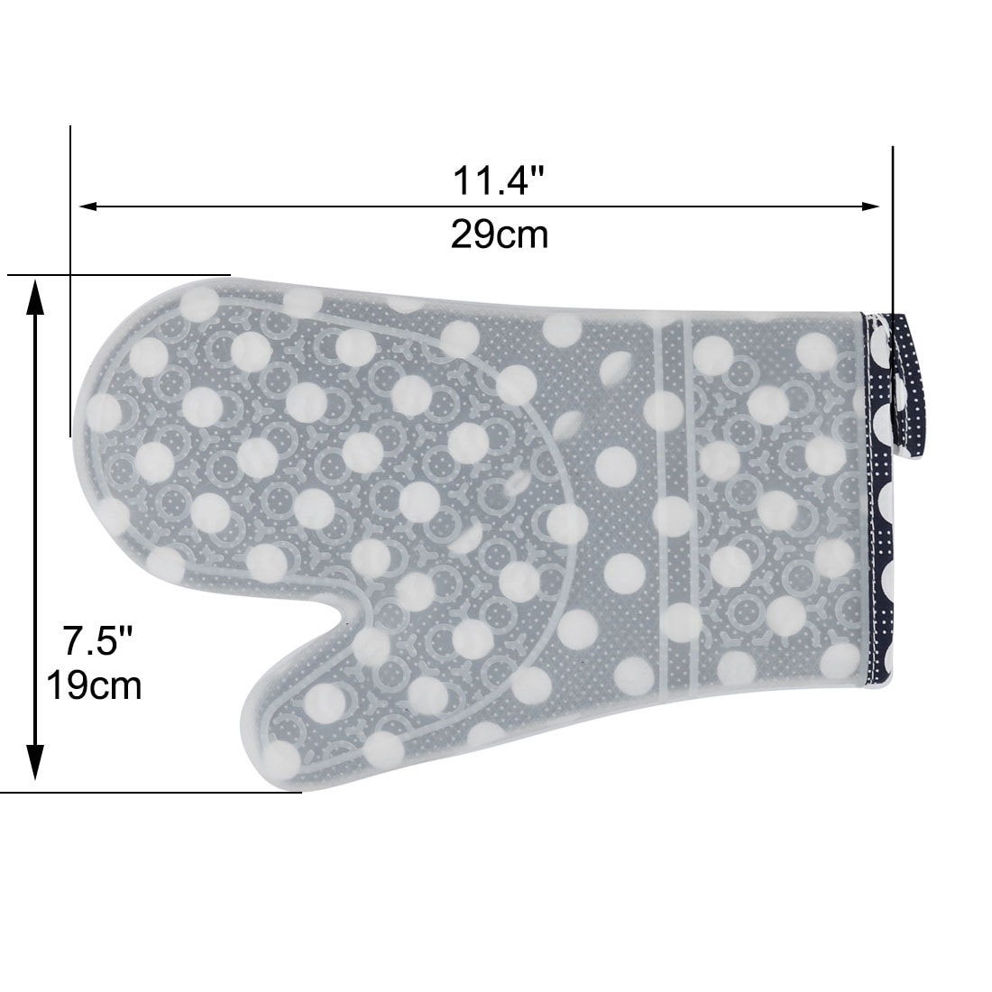 Unique Bargains Silicone Pattern Heat Resistant Kitchen Utensils Oven ...