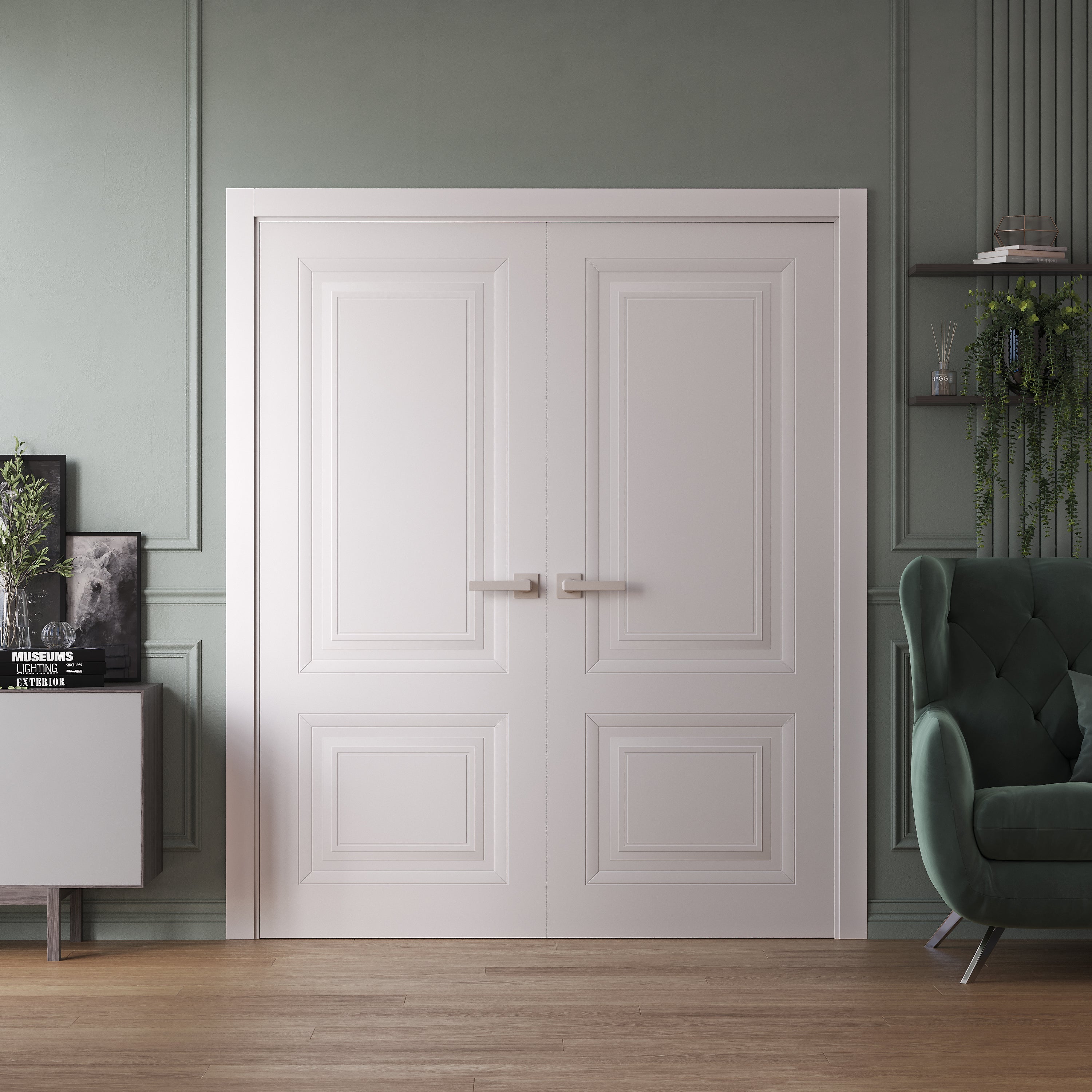 SARTODOORS Interior Double Doors 72 x 80 inches - SELECT 2249 White ...