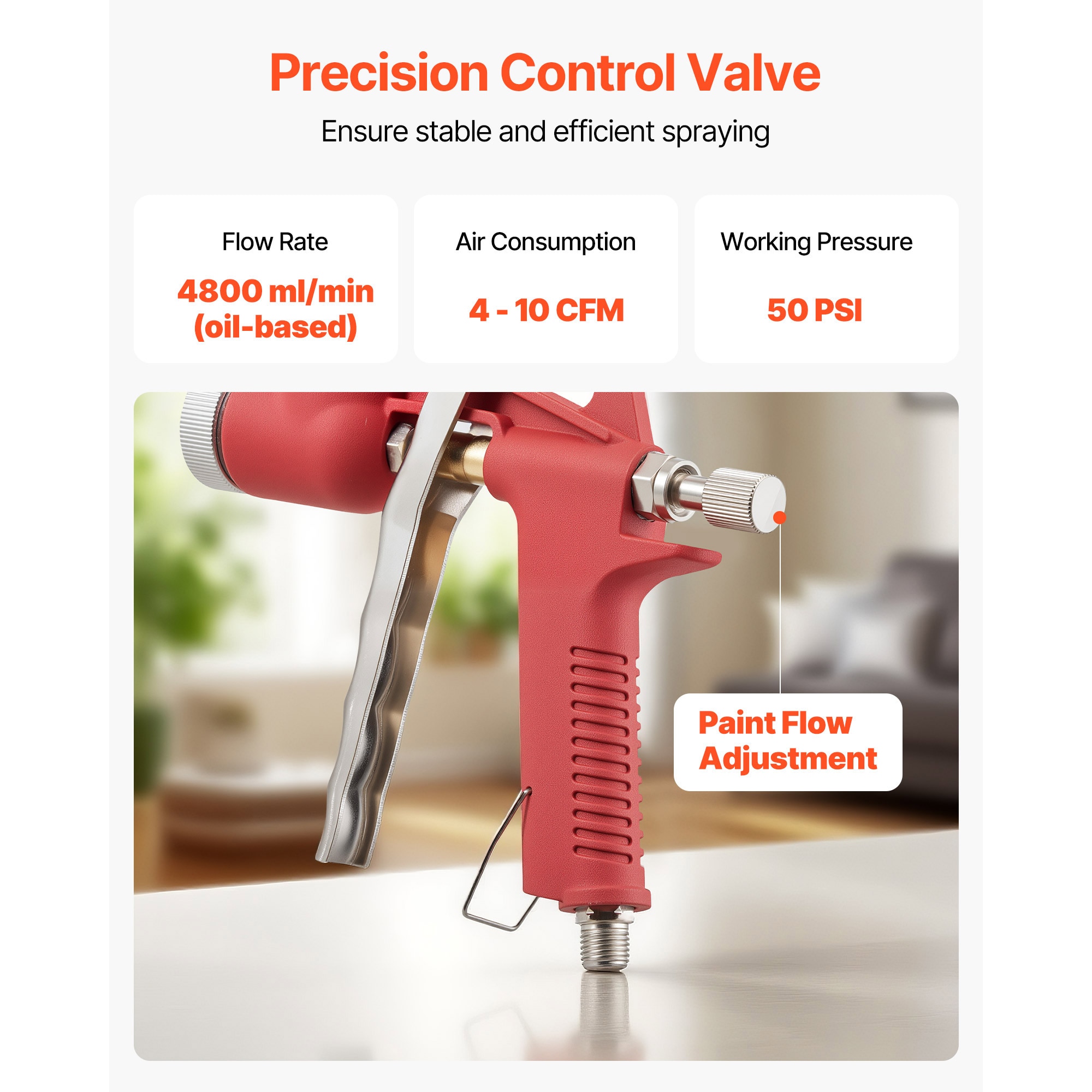 VEVOR Air Texture Spray Gun 1.45 Gallon Air Hopper Spray Gun ...