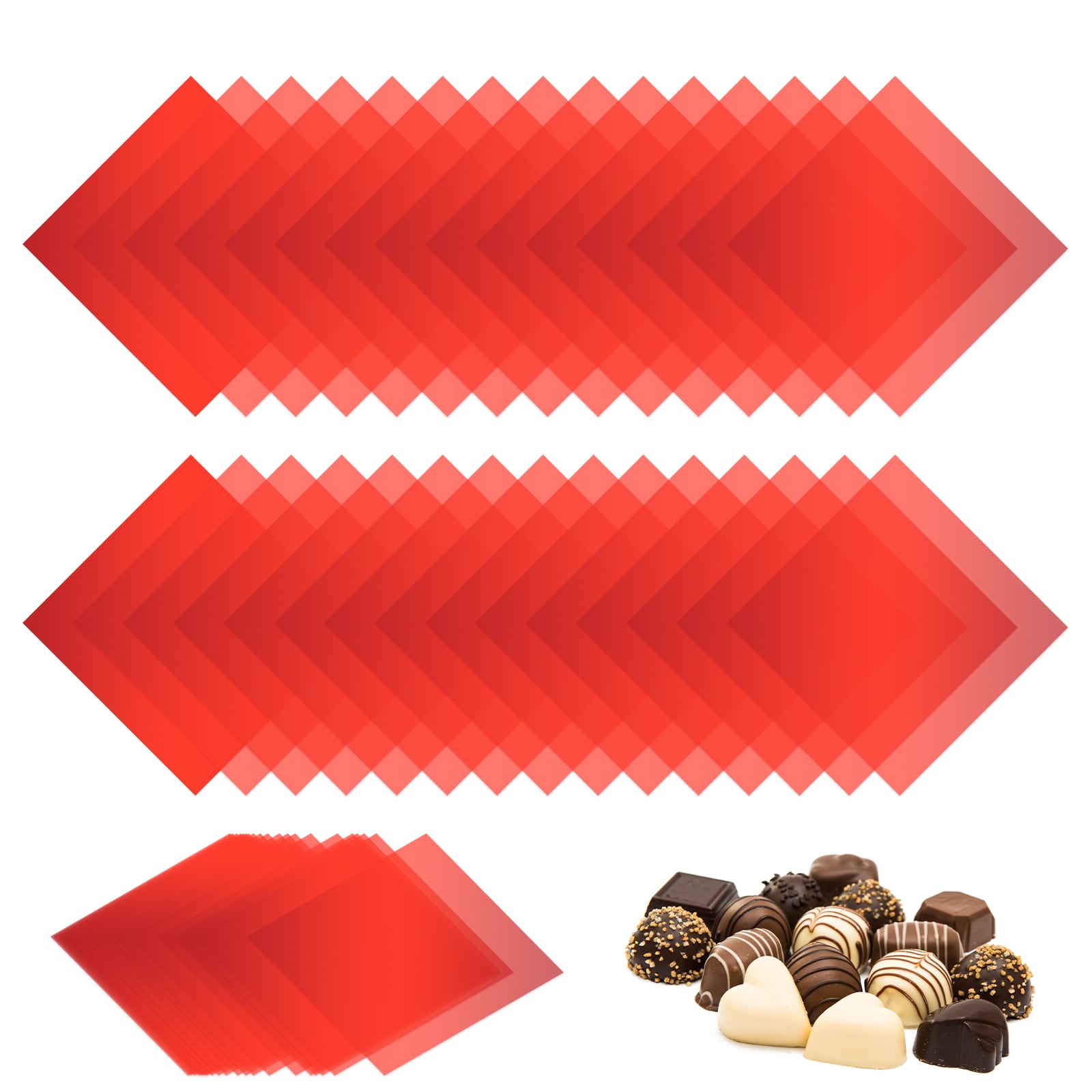 Unique Bargains 100pcs Candy Wrappers for Caramels 5 x 5 Inch Candy ...