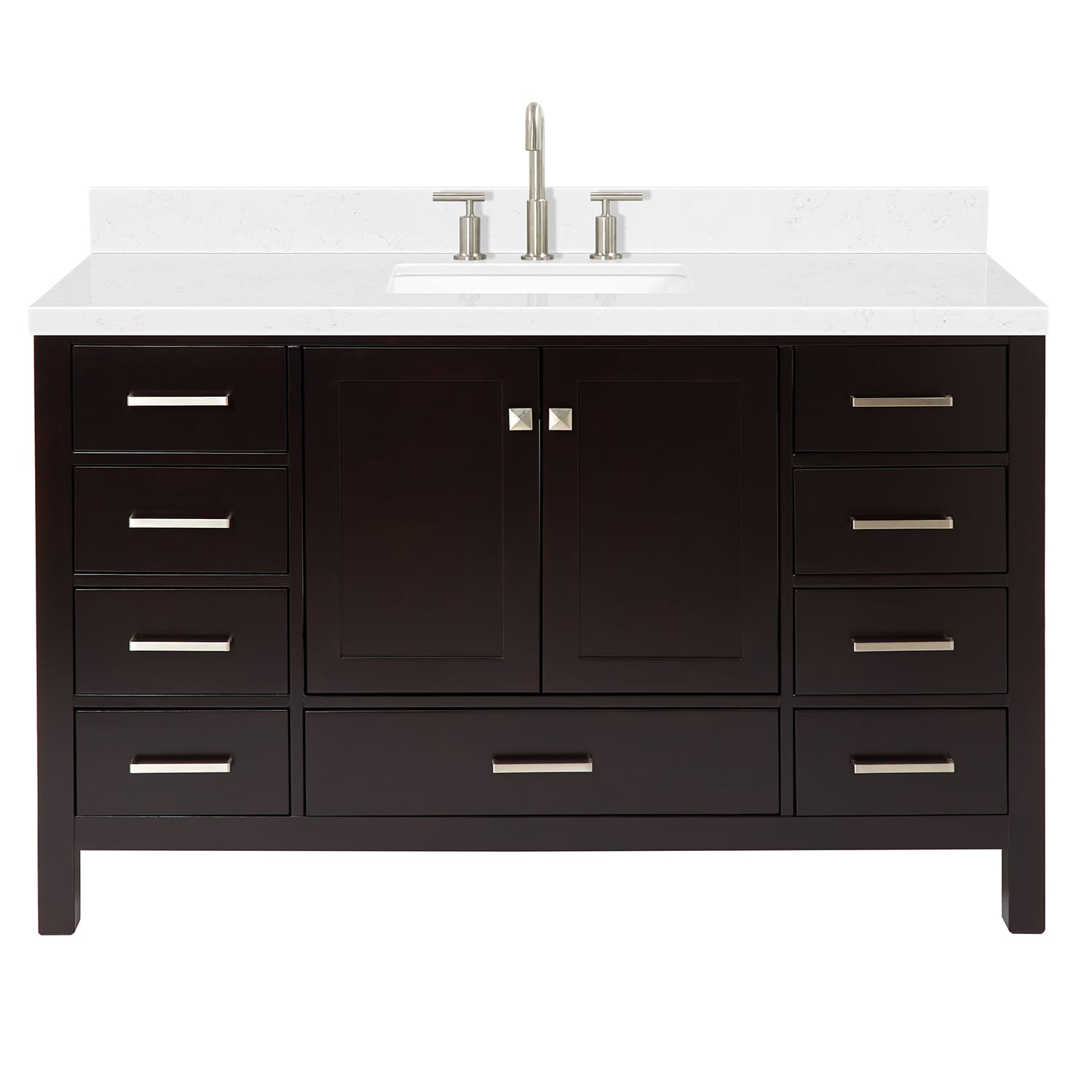 ARIEL Cambridge 54-in Espresso Undermount Single Sink Bathroom Vanity ...