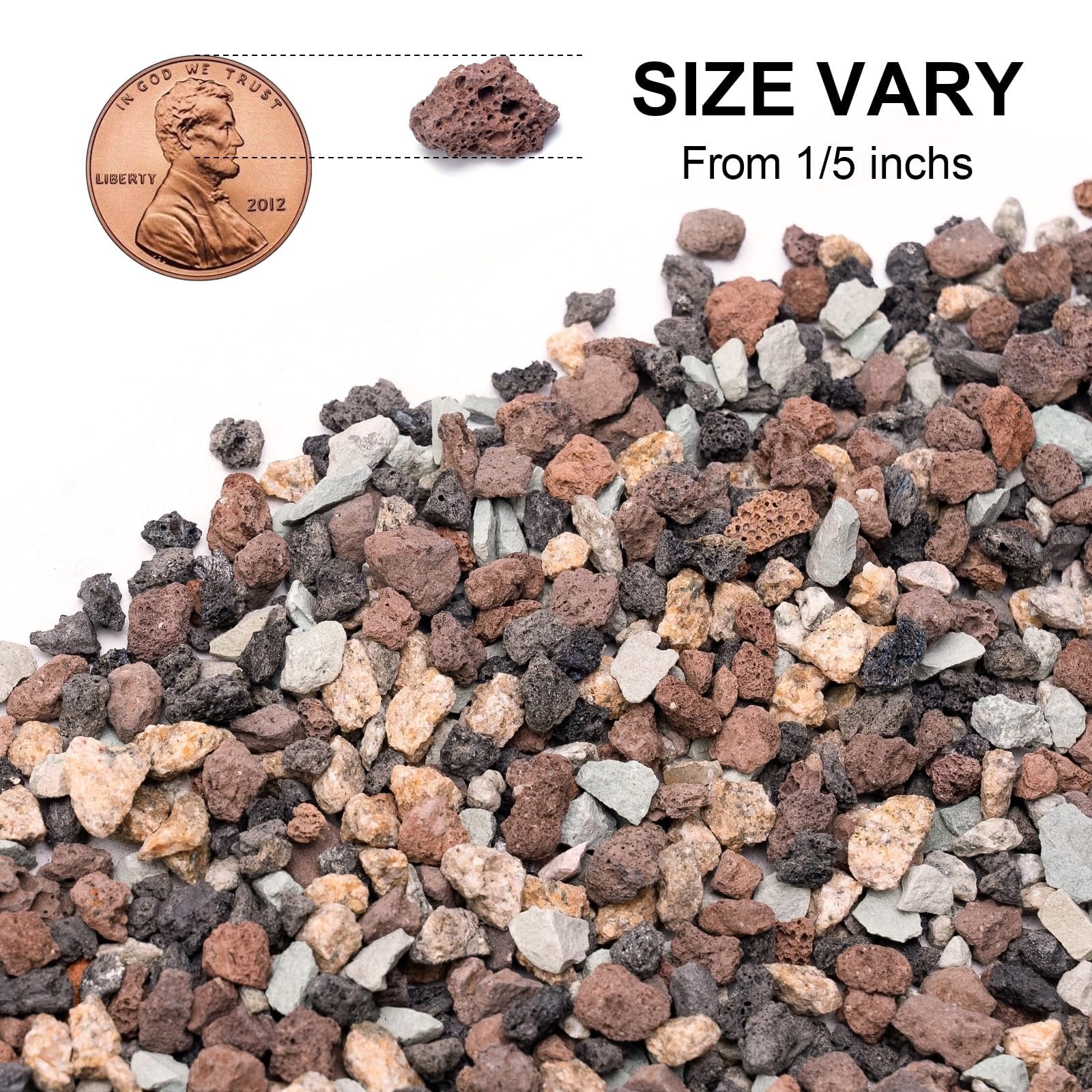 ITOPFOX Mix Horticultural Lava Rocks 2 Point 5lbs for Plants Potting ...