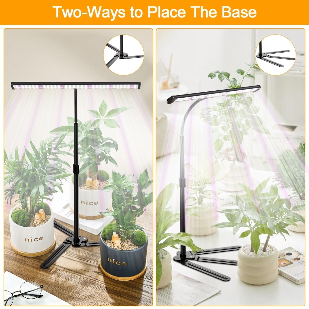 AOIZGMY Grow Light for Indoor Plants 6000K 108LED Full Spectrum with ...